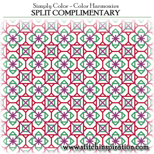Color Harmonies - Split Complimentary - Stitchin'spiration